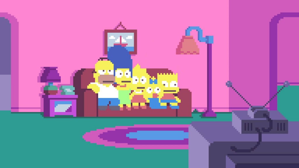 Los Simpsons en Pixel Art, arte con estilo de 8 bit | Laifr.com